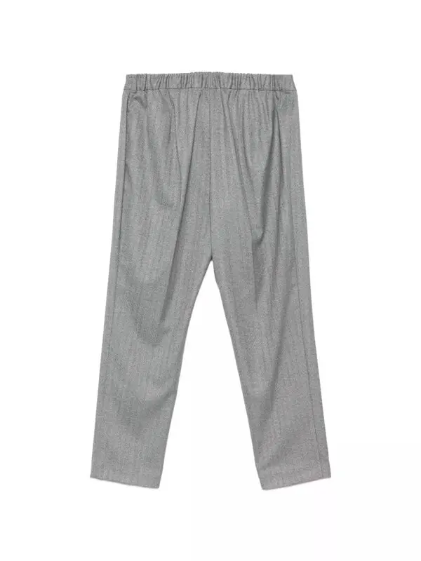 Marina Rinaldi Herringbone-pattern Elasticated Trousers
