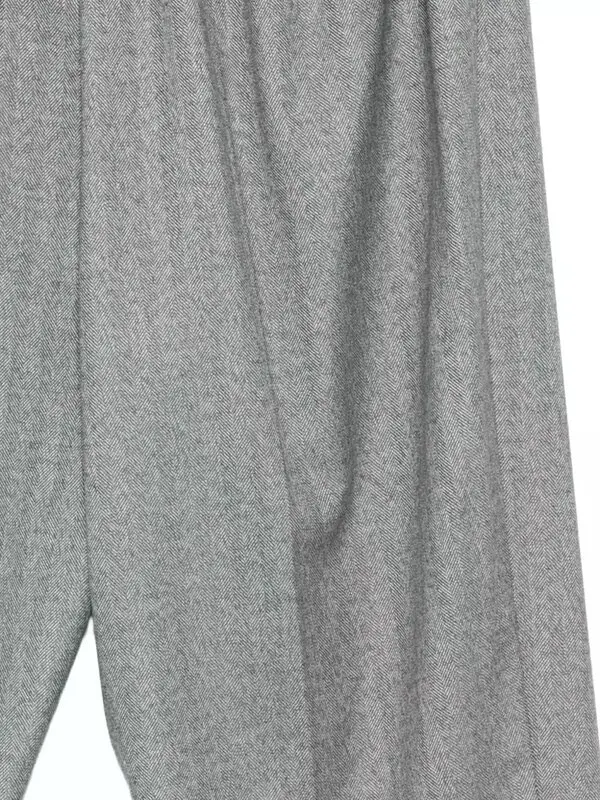 Marina Rinaldi Herringbone-pattern Elasticated Trousers