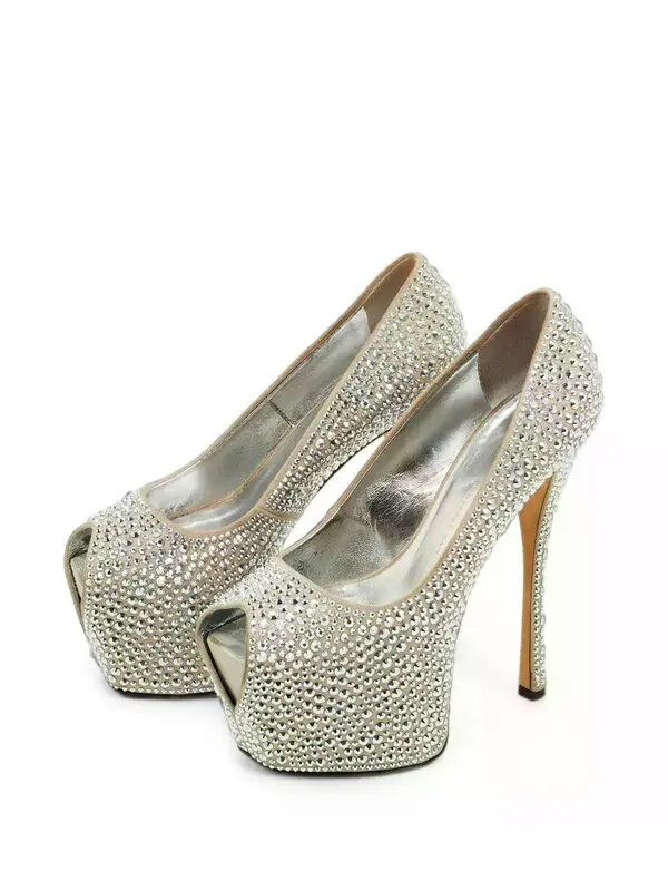 GIUSEPPE ZANOTTI Liza Crystal-embellished Platform Pumps