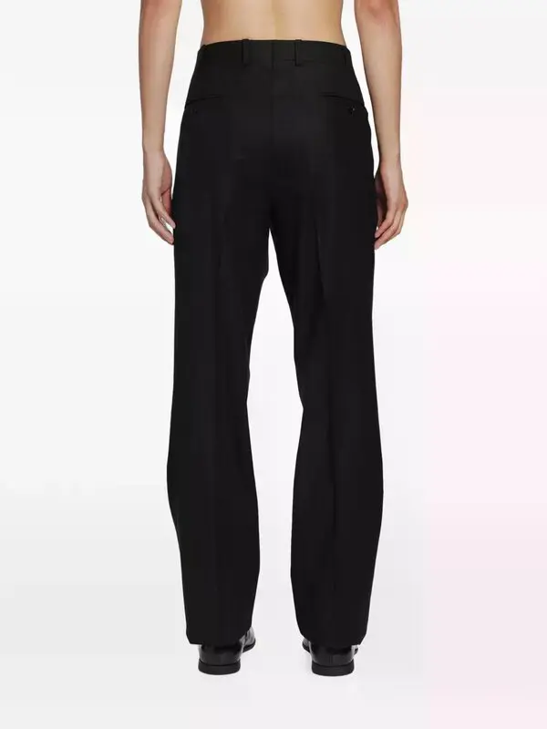 SALON C. LUNDMAN Double-pleat Flannel Trousers