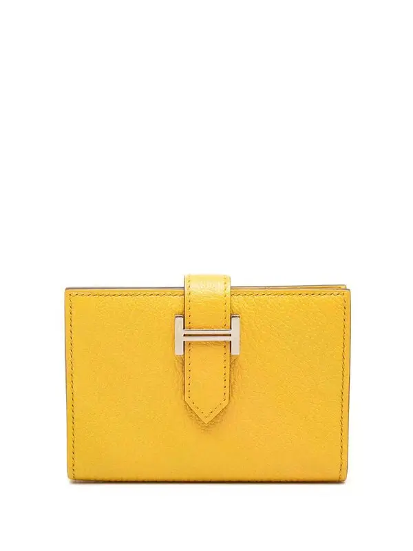 Hermès 2024 Chevre Mysore Bearn Card Holder - Yellow