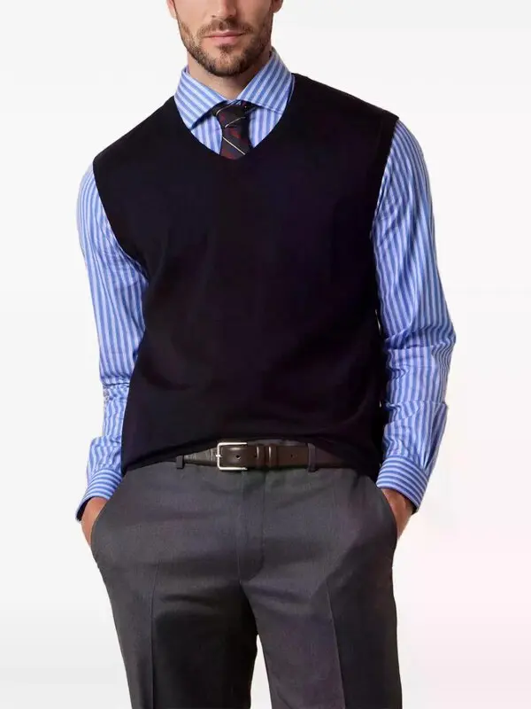 Brooks Brothers V-neck Vest - Blue