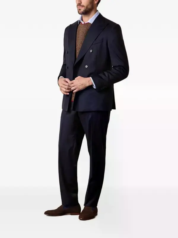 Brooks Brothers Double-breasted Virgin Wool Blazer