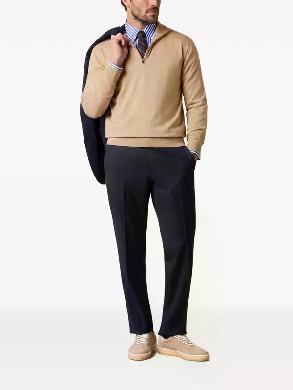 Brooks Brothers Half-zip Mock-neck Sweater