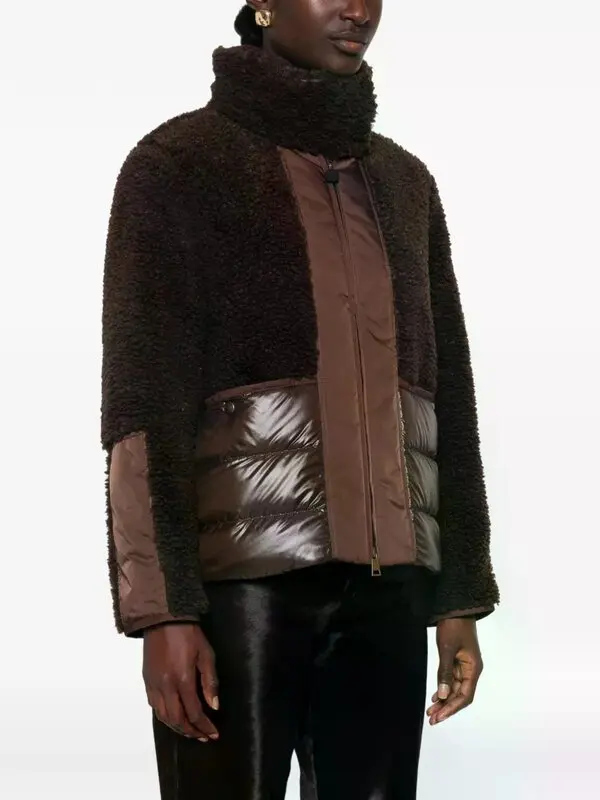 Moncler Glorieux Panelled Faux-shearling Jacket
