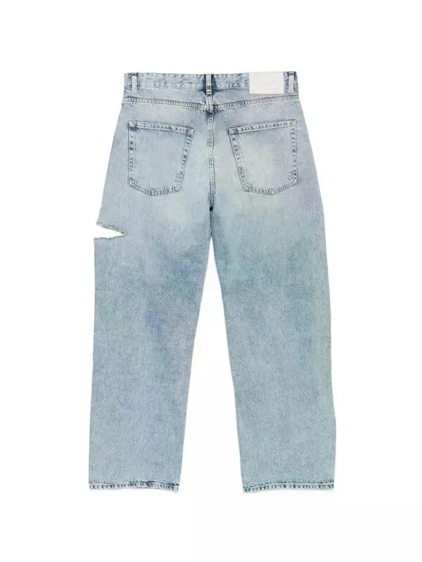 ICON DENIM LOS ANGELES Distressed Straight-leg Jeans
