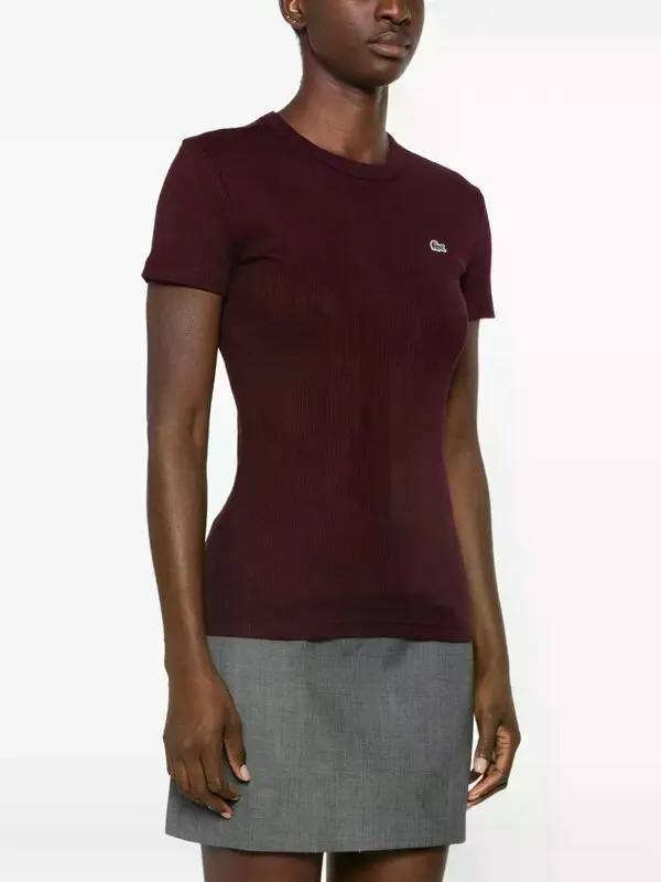 Lacoste Logo-patch Ribbed T-shirt