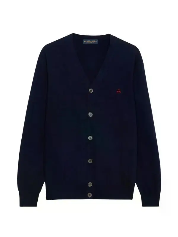 Brooks Brothers Logo-embroidered V-neck Cardigan