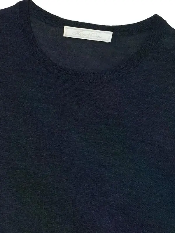 Brooks Brothers Diamond-knit Short-sleeve Sweater - Blue