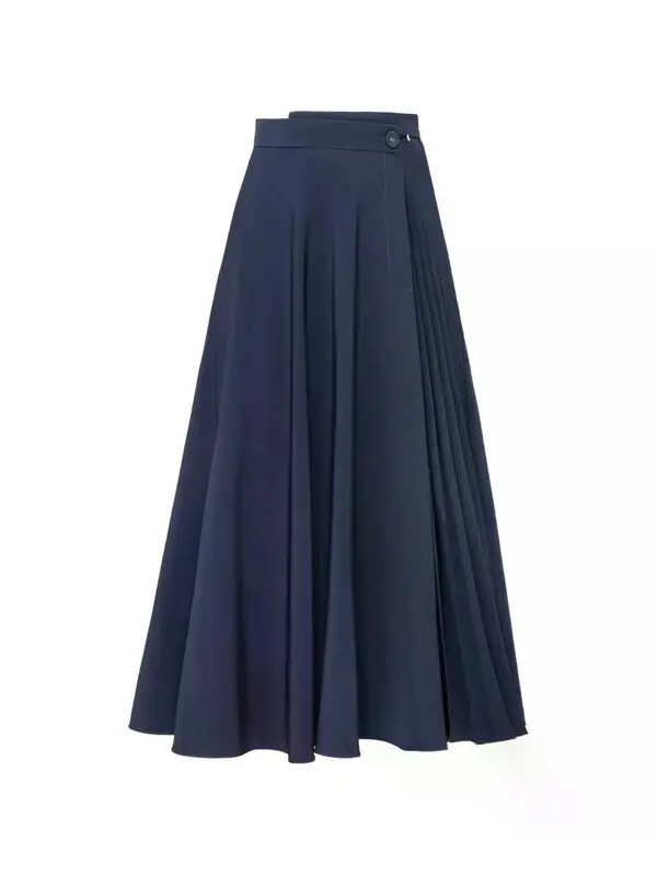 NISSA High-waisted Midi Skirt - Blue