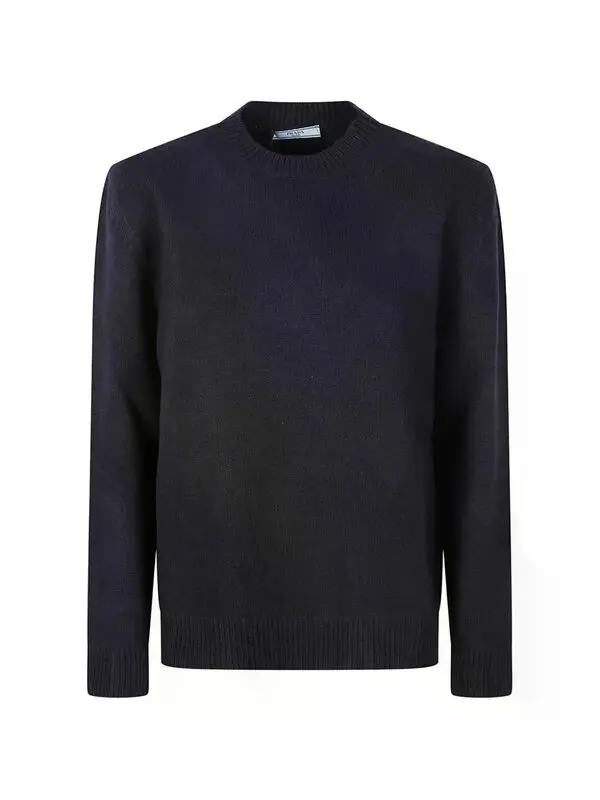 Prada Wool And Suede Sweater - Blue