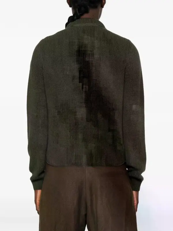 Moncler Quilted-panel Knit Jacket