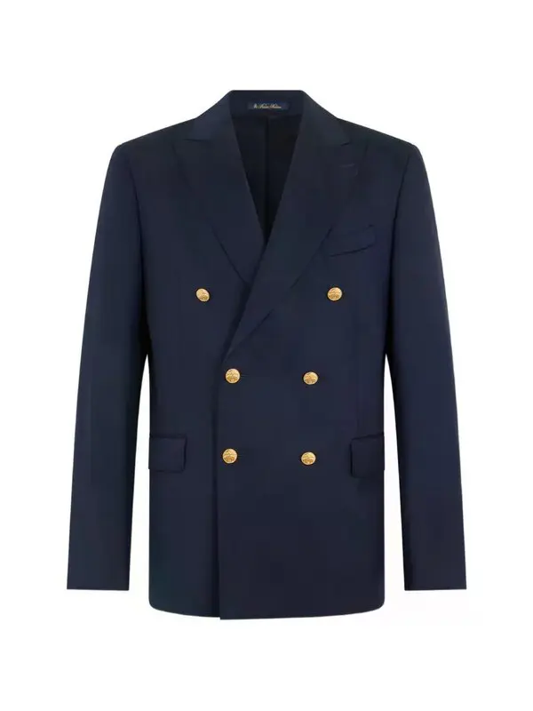 Brooks Brothers Double-breasted Virgin Wool Blazer
