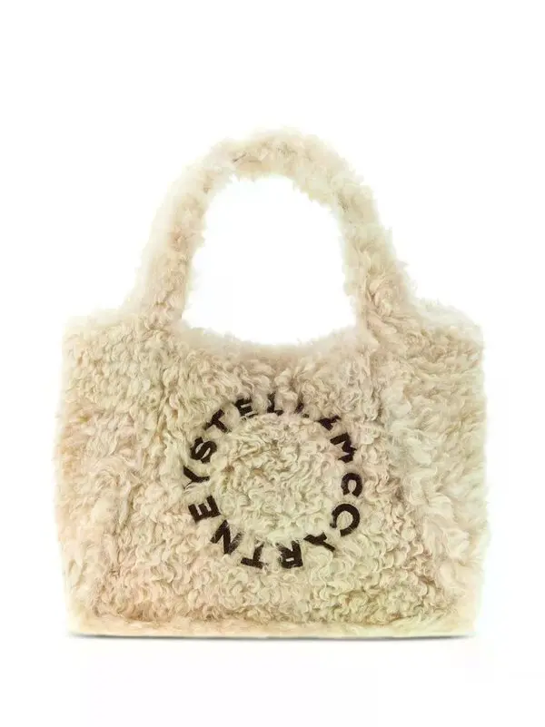 Stella McCartney Logo-embroidered Shearling-effect Tote Bag