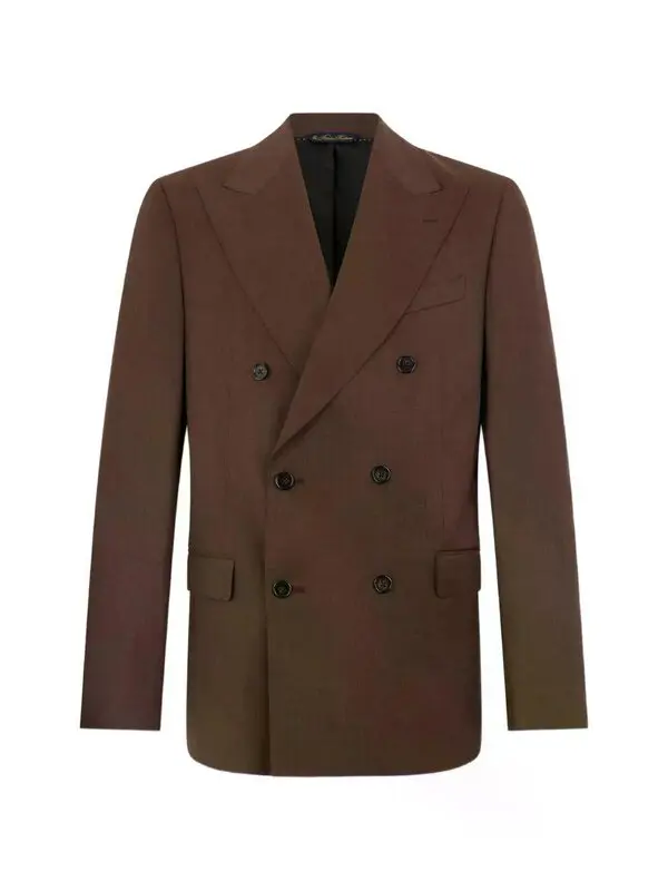 Brooks Brothers Double-breasted Virgin Wool Blazer