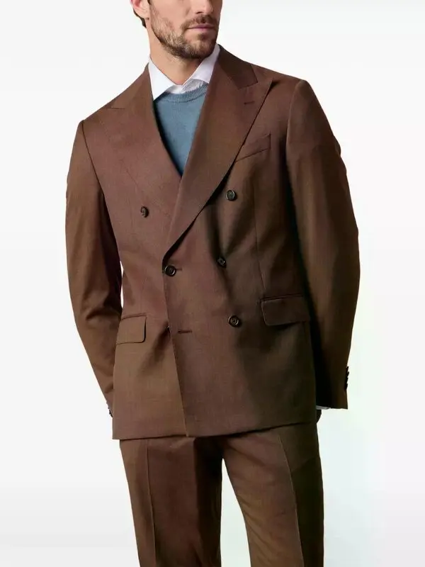 Brooks Brothers Double-breasted Virgin Wool Blazer
