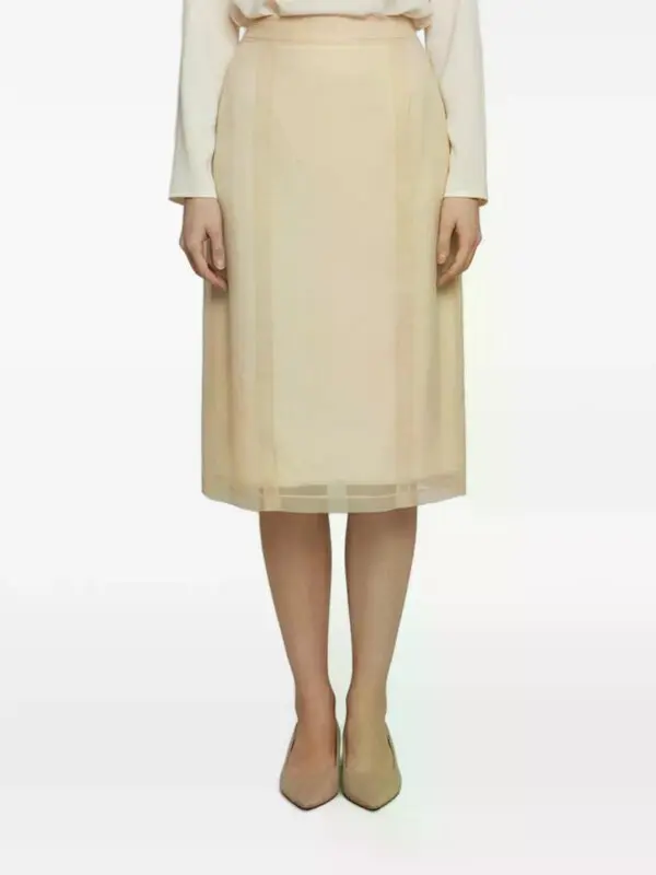 Gucci Sheer Layered A-line Midi Skirt