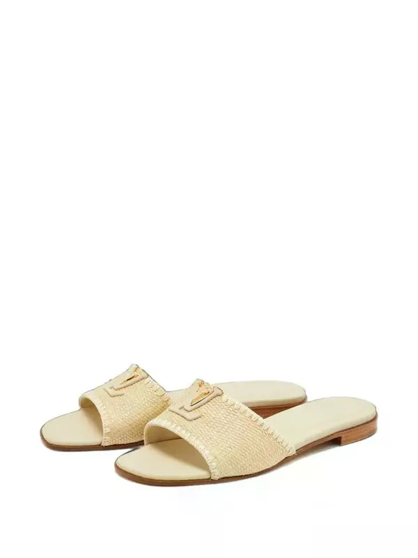 LOUIS VUITTON Mare Logo-plaque Flat Sandals - Neutrals