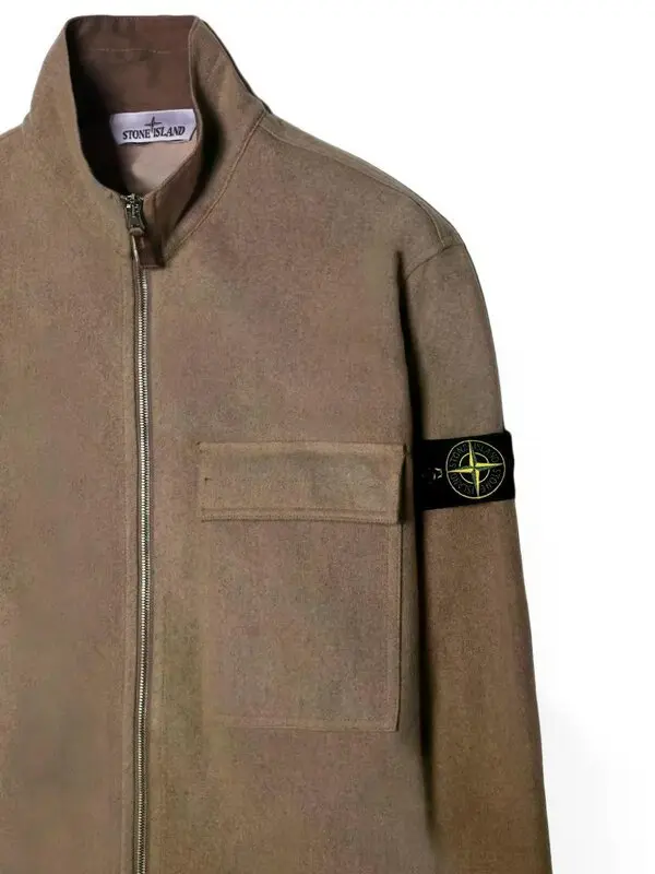 Stone Island 1200033 Wool Nylon Flannel-tc Overshirt