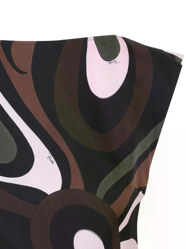 Emilio Pucci Abstract-print Silk Top