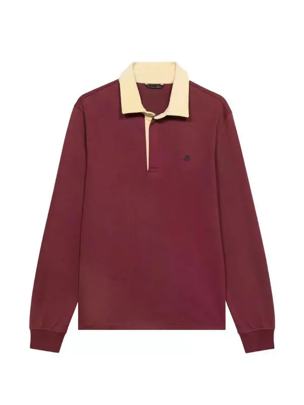 Brooks Brothers Corduroy-collar Logo-embroidered Polo Shirt