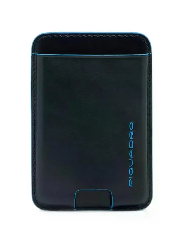 PIQUADRO Logo-print Leather Cardholder