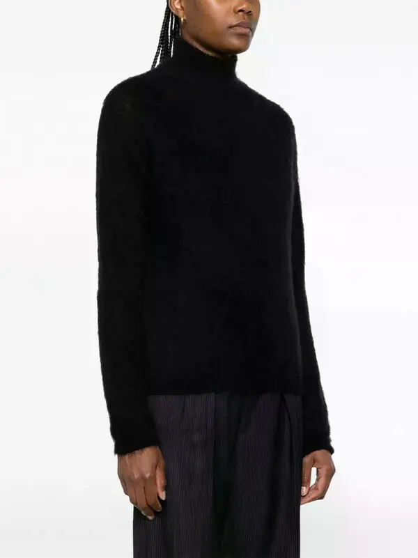 Alberta Ferretti Brushed-effect High-neck Jumper