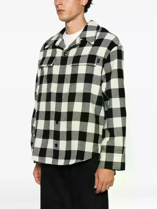 AMI Paris Check-pattern Flap-pocket Overshirt