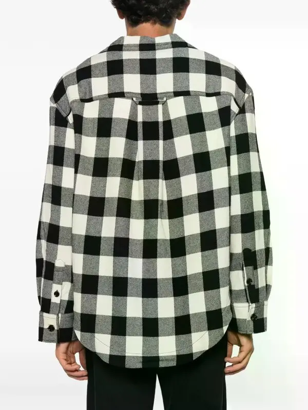 AMI Paris Check-pattern Flap-pocket Overshirt