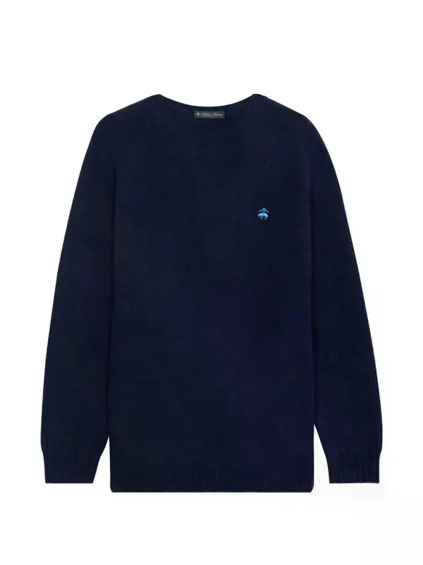 Brooks Brothers Logo-embroidered Wool Sweater