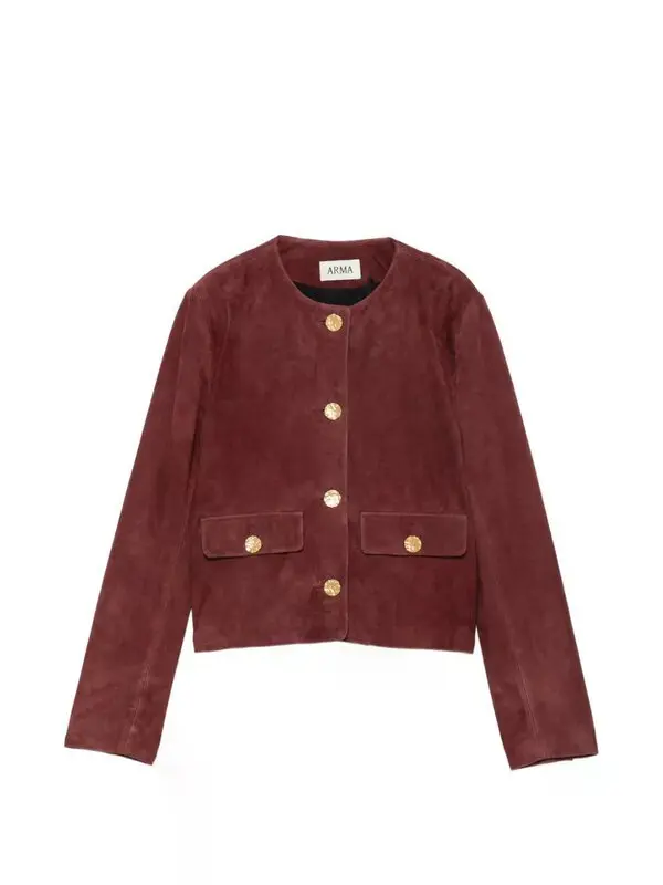 ARMA Lorenne Goat-suede Jacket - Red