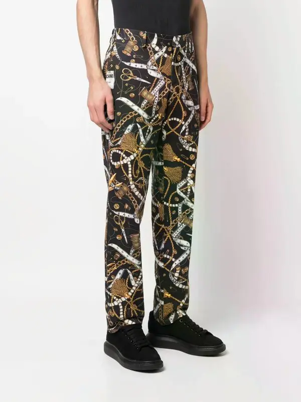 Moschino Graphic-print Straight-leg Trousers