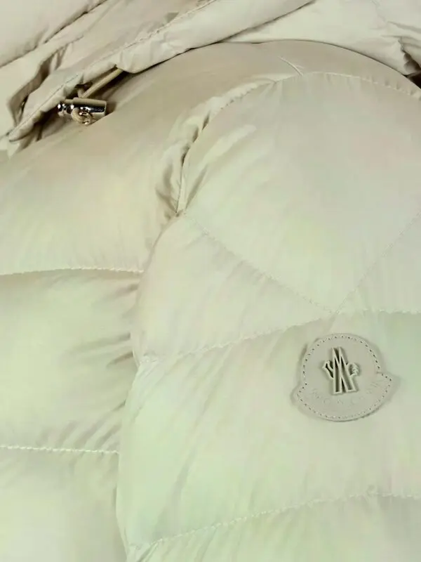 Moncler Logo-patch Hooded Jacket - Neutrals