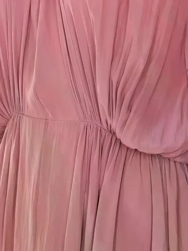 LANVIN Gathered Open-back Asymmetric Dress