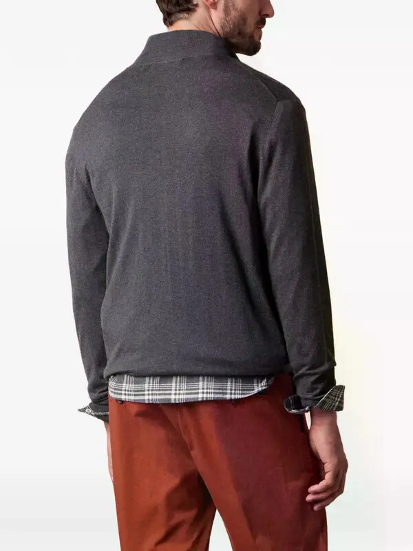 Brooks Brothers Mock-neck Cardigan