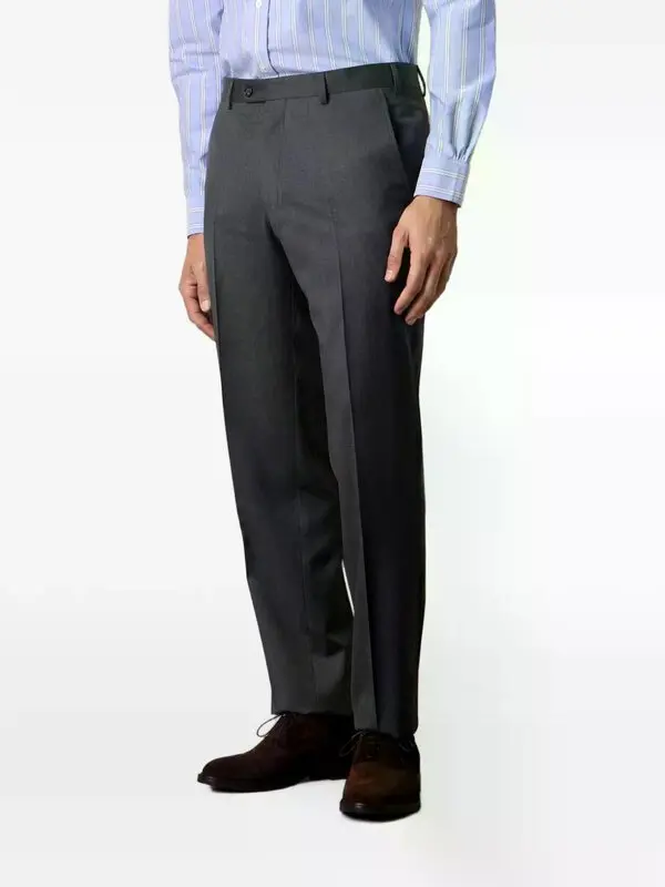Brooks Brothers Flat-front Twill Trousers - Grey