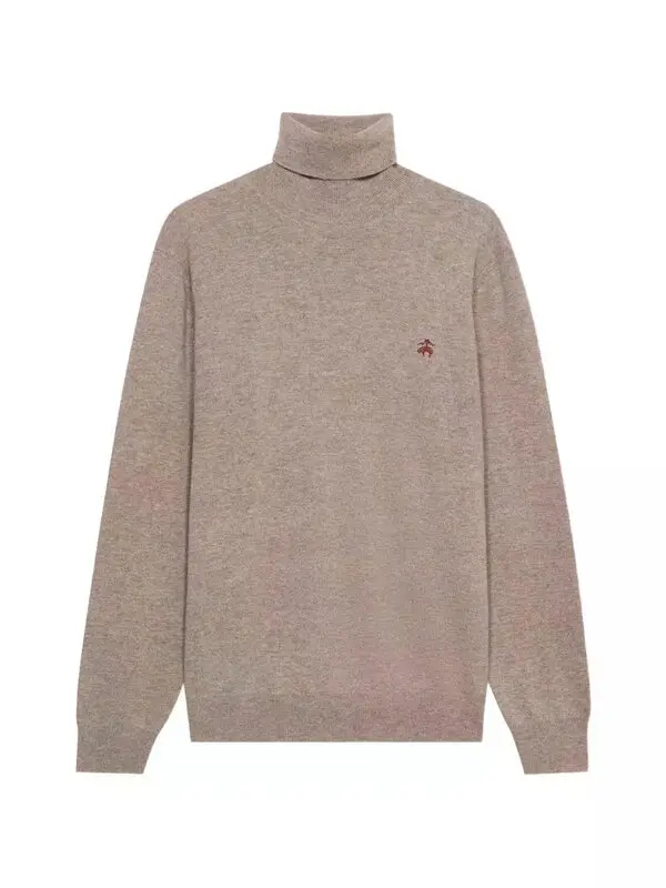 Brooks Brothers Lambswool Logo-embroidered Sweater