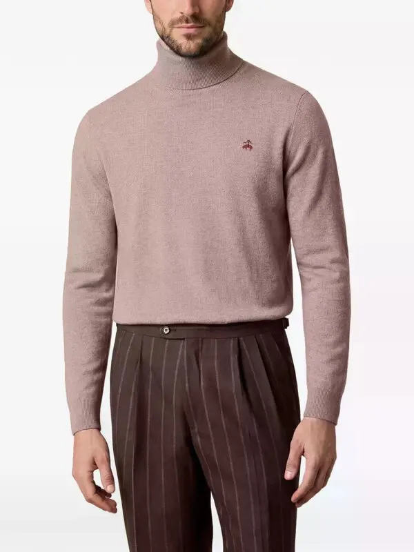 Brooks Brothers Lambswool Logo-embroidered Sweater