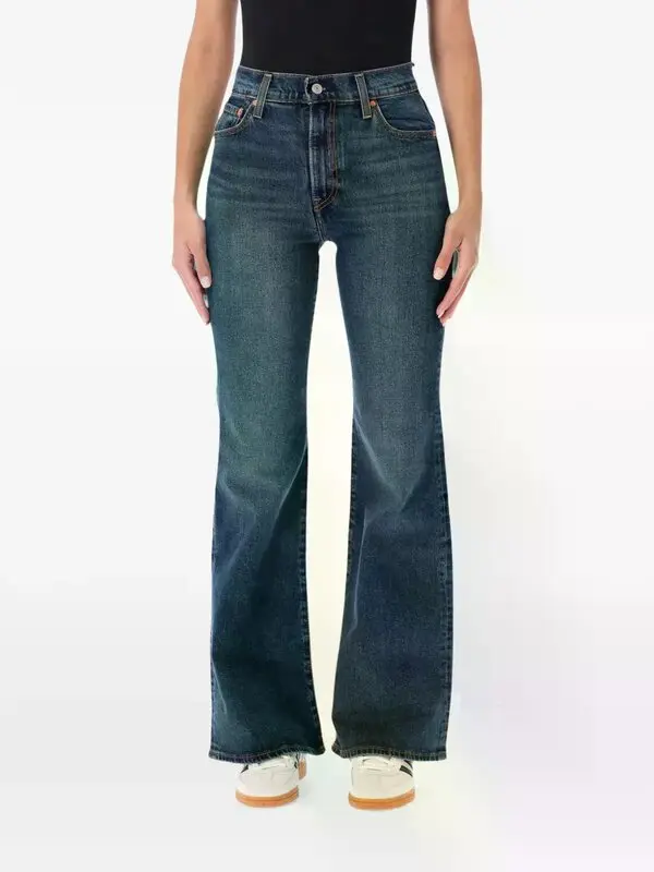 LEVI'S Ribcage Mid-wash Flared Jeans