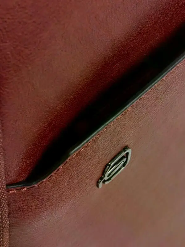 PIQUADRO Logo-plaque Leather Backpack