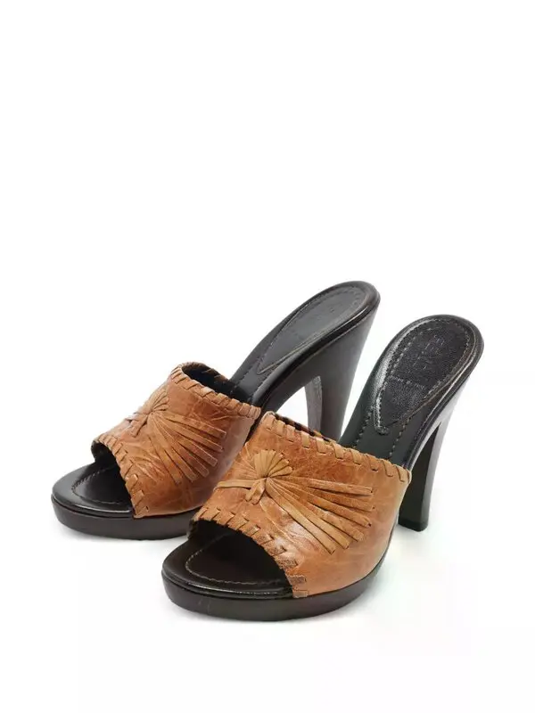 Fendi Whipstitch Platform Sandals