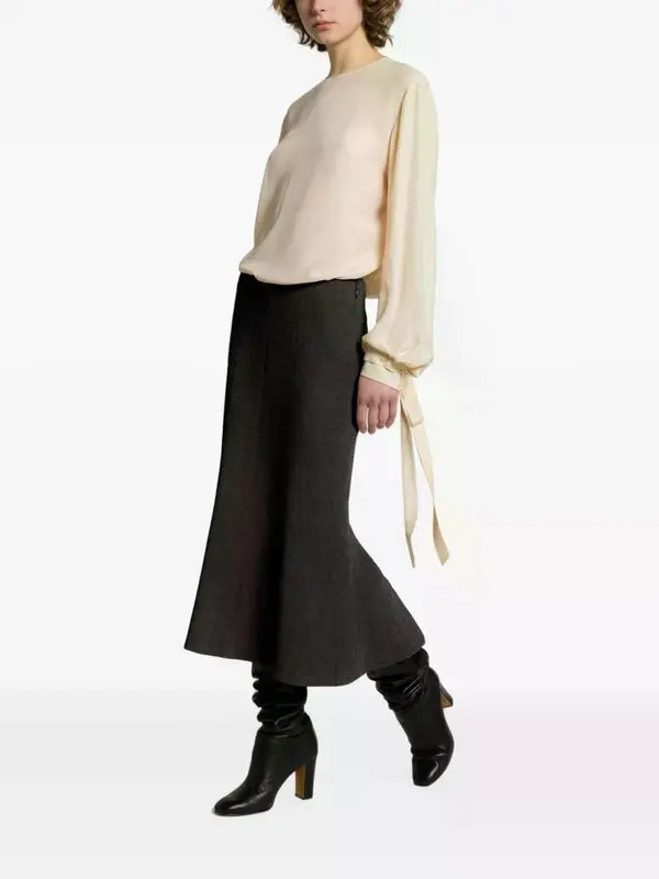 Alberta Ferretti Flared-hem Midi Skirt