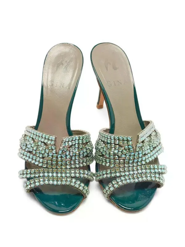 GINA Loren Crystal-embellished Sandals