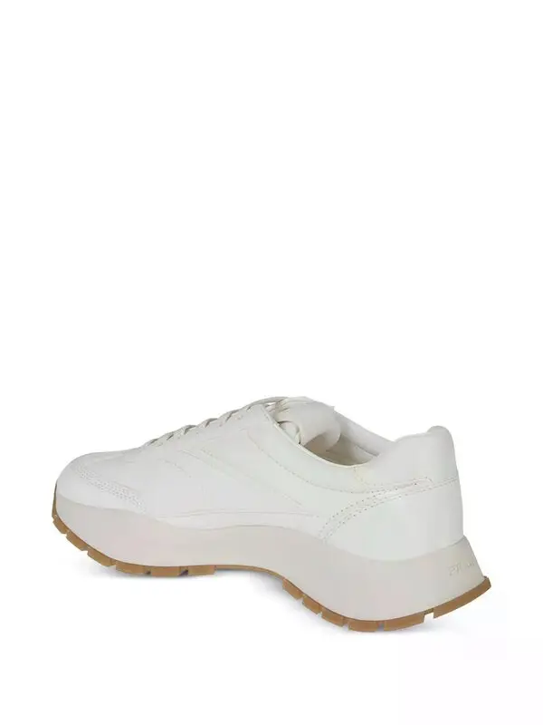 Prada Logo-plaque Leather Sneakers