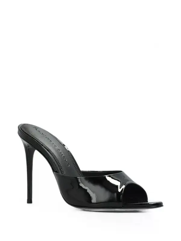 BLACK SUEDE STUDIO Jazz Patent-finish Sandals