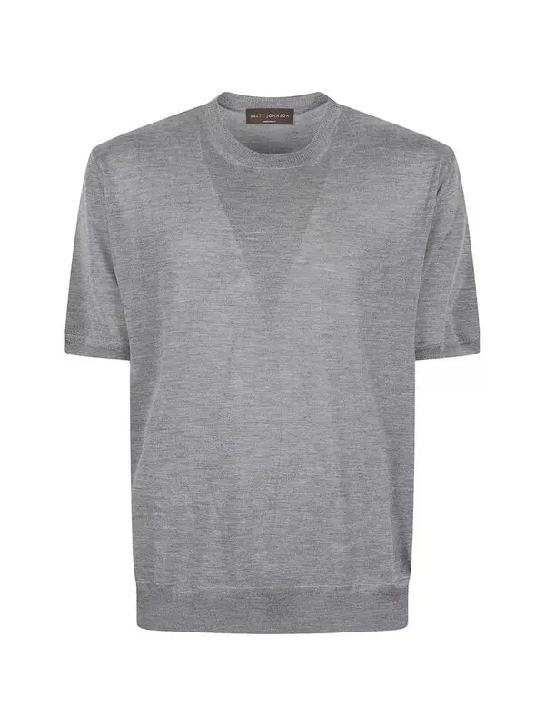 BRETT JOHNSON Fine-knit Short-sleeve T-shirt