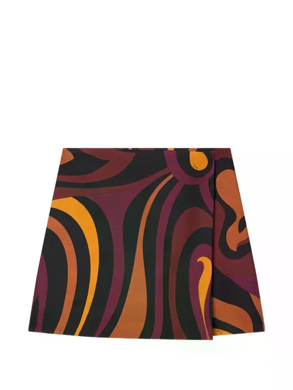 Emilio Pucci Marmo-print Silk Skirt