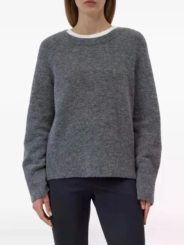 Closed Crew-neck Long-sleeve Sweater