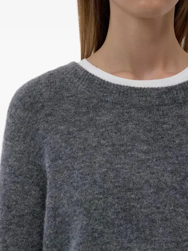 Closed Crew-neck Long-sleeve Sweater