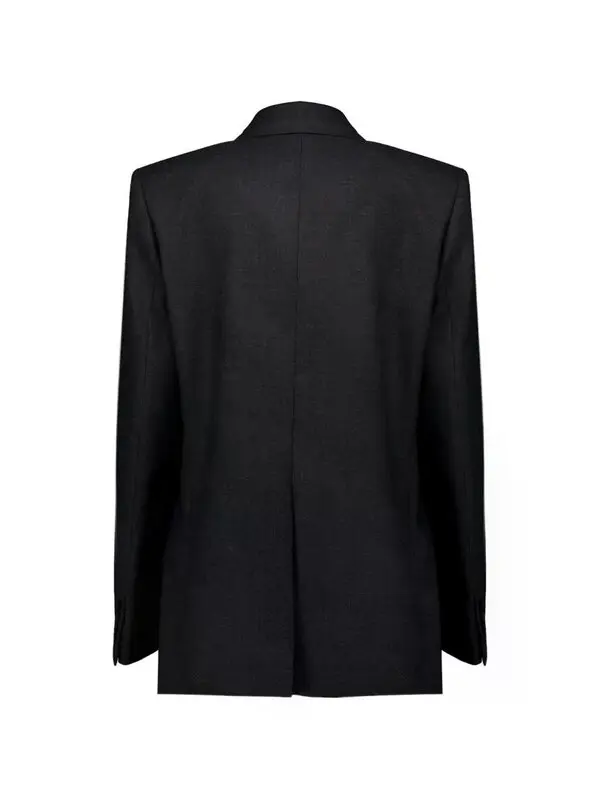 Saint Laurent Double-breasted Oversize Virgin Wool Blazer